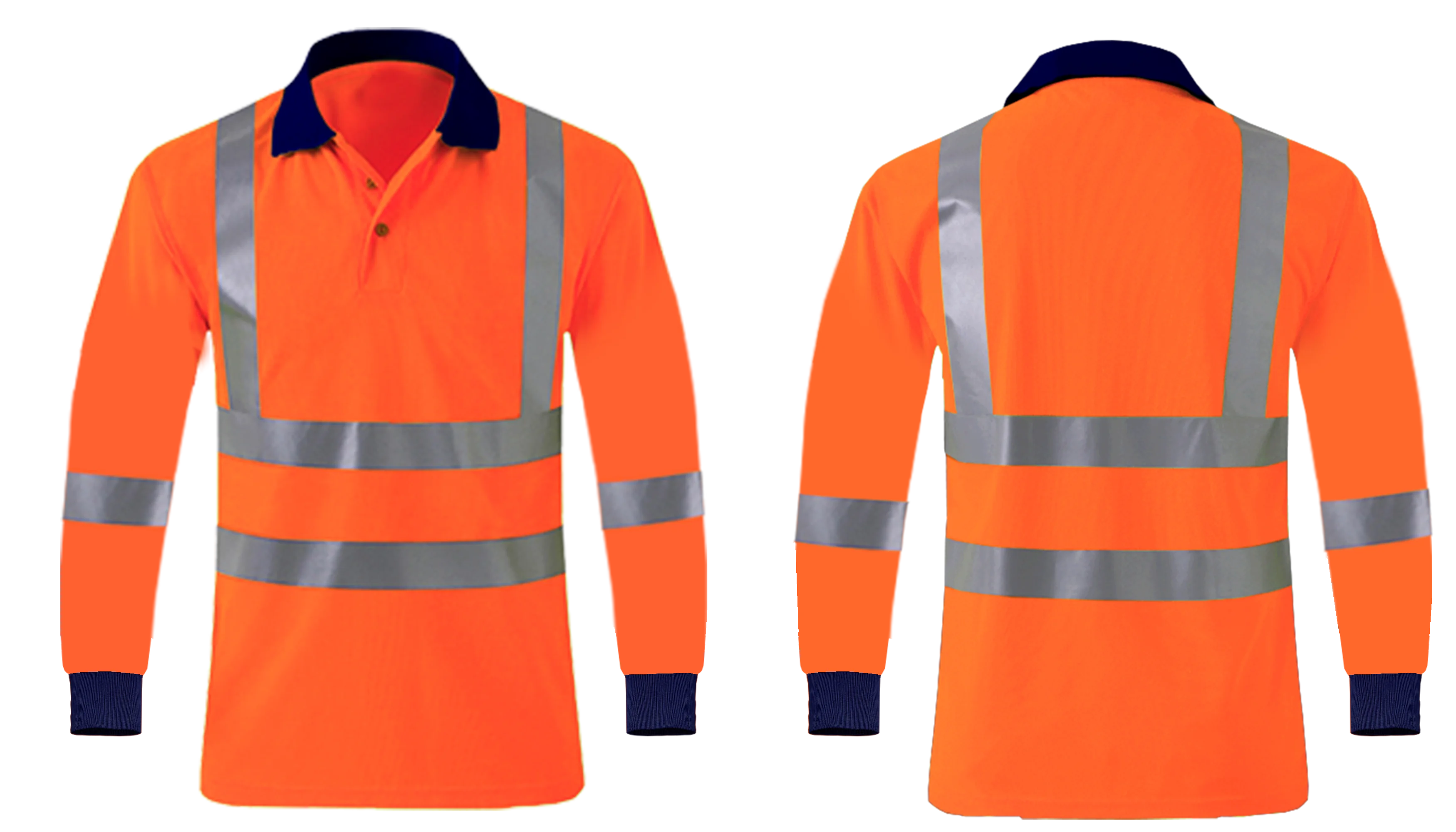 EA Hi Vis Reflective Long Sleeve Polo Shirt – Exposure Apparel